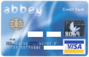 Bank Card: abbey - Credit Card (Abbey National, United Kingdom of Great ...