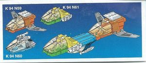 Meal Toy: Spaceship yellow and blue (Kinder Surprise, Europe(Kinder ...