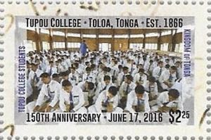 Stamp: 150th anniversary of Tupou College (Tonga(150th Anniversary of ...