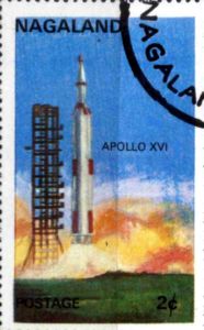 Stamp: Apollo XVI (India, Nagaland: Cinderella Stamps(Space 1972) Col ...