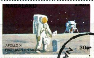 Stamp: Apollo XI First Man on Moon (India, Nagaland: Cinderella Stamps ...