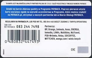 Functional Card: BP temporary card (Payback, Poland(BP) Col:PL-payback ...