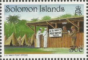 Stamp: U.S. Navy Post Office (Solomon Islands(The 50th Anniversary of ...