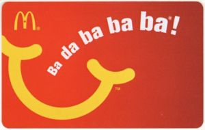 Gift Card: Ba da ba ba ba! (McDonald's, Canada(McDonald's) Col:Ca-McD ...