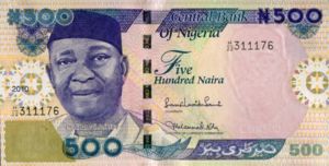 Banknote: 500 Naira (Nigeria(1984-2021 Issue) Wor:P-30i