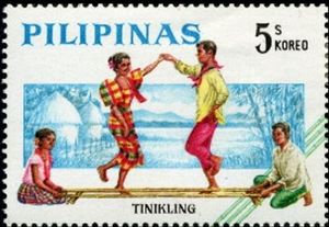 Stamp: Tinikling - Bamboo Dance (Philippines(Folk dances) Mi:PH 729,Sn ...