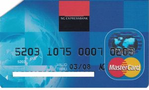 Bank Card: SG Expressbank MasterCard Blue - 06-03 (SG Expressbank ...