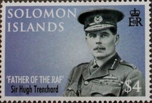 Stamp: "Father of the RAF", Sir Hugh Trenchard (Solomon Islands(90th ...