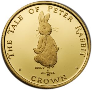 Coin: 1/10 Crowns (The Tale of Peter Rabbit. Standing) (Gibraltar(1993 ...