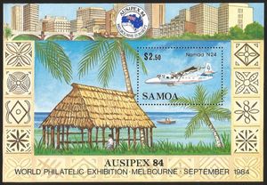 Stamp: International Stamp Exhibition "AUSIPEX '84", Melbourne (SamoaMi ...