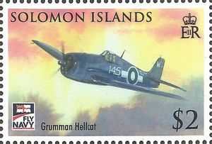 Stamp: Grumman Hellcat (Solomon Islands(100 Years of Naval Aviation ...