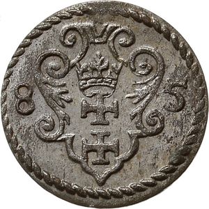 Moeda: 1 Denar (Danzig (Prússia Ocidental)(1576~1586 - 20th King ...