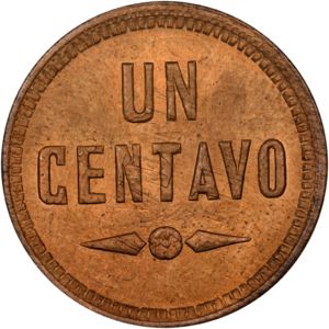 Coin: 1 Centavo (Guatemala(1859~1925 - Peso) WCC:km202.1