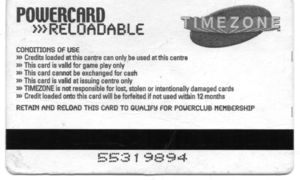 Functional Card: Timezone - Power card Reloadable (Games Centers ...
