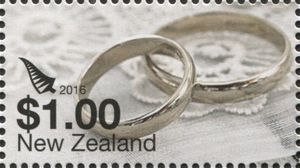 Stamp: Wedding Rings (New Zealand(Personalised Stamps 2016) Mi:NZ 3354,Sn:NZ 2654a,Yt:NZ 3208,Sg ...