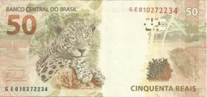 Banknote: 50 Reais (Brazil(2003-2024 Issue) Wor:P-256d 💴