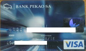 Bank Card: Visa (Bank Polska Kasa Opieki SA/Bank Pekao SA, PolandCol:PL ...