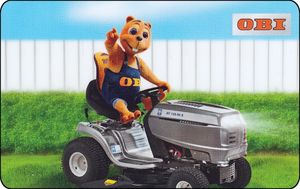 Geschenkkarte: Beaver on the tractor (OBI, Deutschland, Bundesrepublik ...