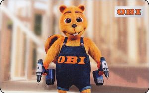 Geschenkkarte: Beaver with tool (OBI, Deutschland, Bundesrepublik ...