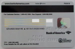 Bank Card: Bank of America Temporary (Bank of America, United States of ...