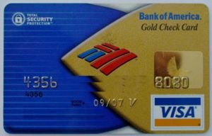 Bank Card: Gold Check Card (Bank of America, United States of ...
