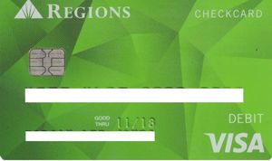 Bank Card: Regions Checkecard (Regions bank, United States of ...