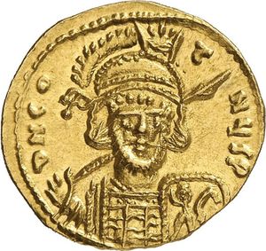 Coin: 1 Solidus (Byzantine Empire(0668~0685 - 24th Emperor Constantine ...