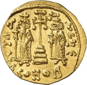 Coin: 1 Solidus (Byzantine Empire(0668~0685 - 24th Emperor Constantine ...