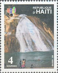 Stamp: Bassin Zim waterfall (Haiti(Tourism) Mi:HT 1616,Sn:HT 921,Yt:HT ...