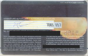 Bank Card: Powercard BCR (Banca Comerciala Romana, RomaniaCol:RO-VI-0031.01