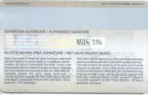 Bank Card: Bcr (Banca Comerciala Romana, RomaniaCol:RO-VI-0092.01