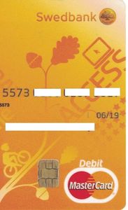 Tarjeta de Banco: Swedbank MasterCard Debit (Swedbank, LetoniaCol:LV-MC ...