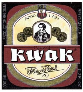 Drink Label: Pauwel Kwak (Brouwerij Bosteels, BelgiumCol:BE-BEER-009501
