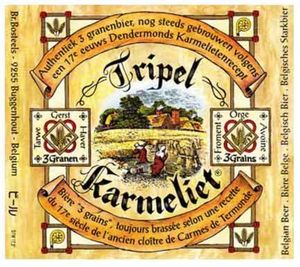Drink Label: Karmeliet Tripel (Brouwerij Bosteels, BelgiumCol:BE-BEER ...