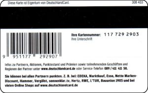 Funktionale Karte: Edeka - Wir lieben Lebensmittel (Front 4 symbols ...