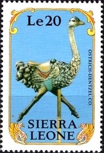 Stamp: Ostrich (Sierra Leone(Fairground Carousel Animals) Mi:SL 1500,Sn ...