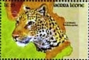 Stamp: Panthera pardus (Sierra Leone) (Wild Animals 1990) Mi:SL 1487,Sn ...