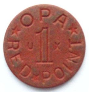Token: OPA 1 Red point UX (United States of America(Trade Tokens) Col ...