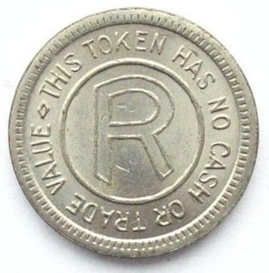 Token: R. This token awarded for skill (United States of America(Games ...