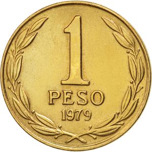 Coin: 1 Peso (Chile(1975~Today - Pesos (CLP)) Col:CL-000052,WCC:km208a 🪙