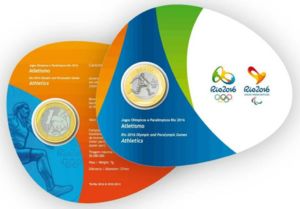 Moeda: 1 Real (XXXI Summer Olympic Games 2016 Rio Atletism) (Brasil ...
