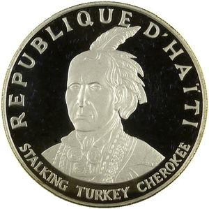 Coin: 10 Gourdes (Cherokee Chief - Stalking Turkey) (Haiti(1971 ...