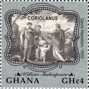 Stamp: Coriolanus (Ghana(400th Ann. of the Death of William Shakespeare ...