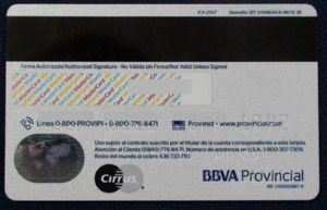 Bank Card: BBVA Provincial - Platinum (Banco Provincial, VenezuelaCol ...