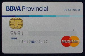 Bank Card: BBVA Provincial - Platinum (Banco Provincial, VenezuelaCol ...
