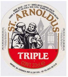 Drink Label: St.Arnoldus Triple (Brouwerij Riva, BelgiumCol:BE-BEER-009645