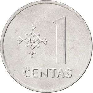Moneda: 1 Centas (Lituania(1991~Actualidad - República Parlamentaria ...