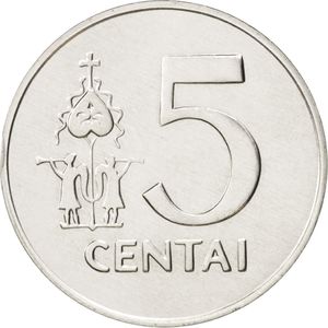 Coin: 5 Centai (Lithuania(1991~2014 - Parliamentary Republic ...