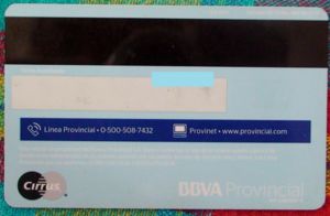 Bank Card: BBVA Provincial Integral (Banco Provincial, VenezuelaCol:VE ...