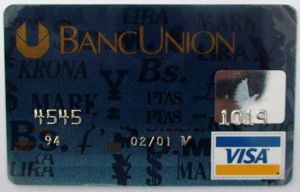 Bank Card: BancUnion (Banc Union, VenezuelaCol:VE-VI-0475